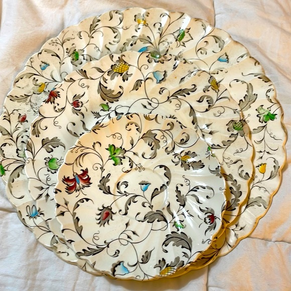 myott | Dining | Vintage Myott Son Co Dinner Plate Charger And Saucer ...